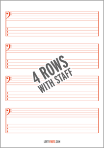 Blank Bass Tab Paper (Free Printable PDF Sheets)