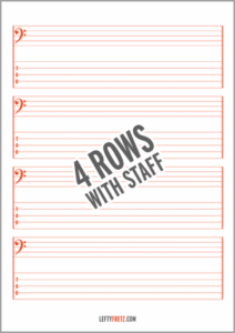 Blank Bass Tab Paper (Free Printable PDF Sheets)